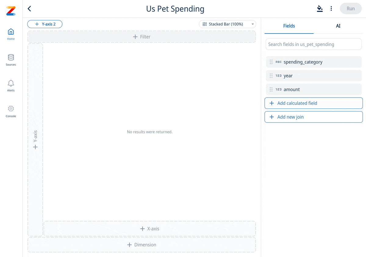 Charting & Data Tables | Zing Data Documentation